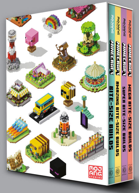 Minecraft: Bite-Size Builds Collection 4-Book Boxed Set by Mojang AB, The Official Minecraft ...