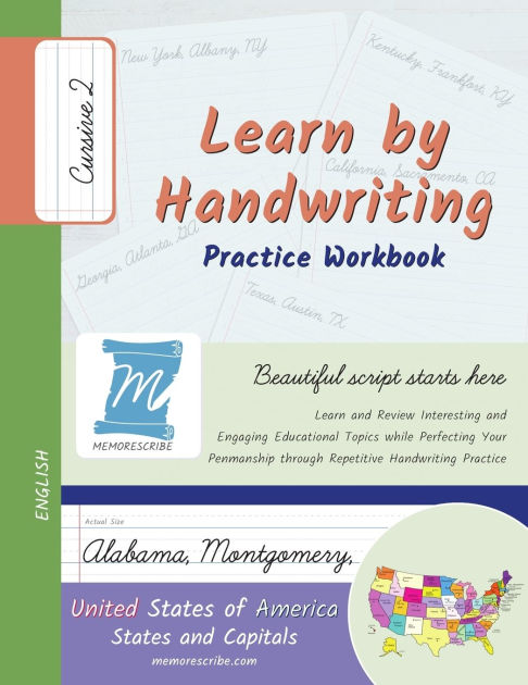 Handwriting Practice Workbook - United States of America, States and ...
