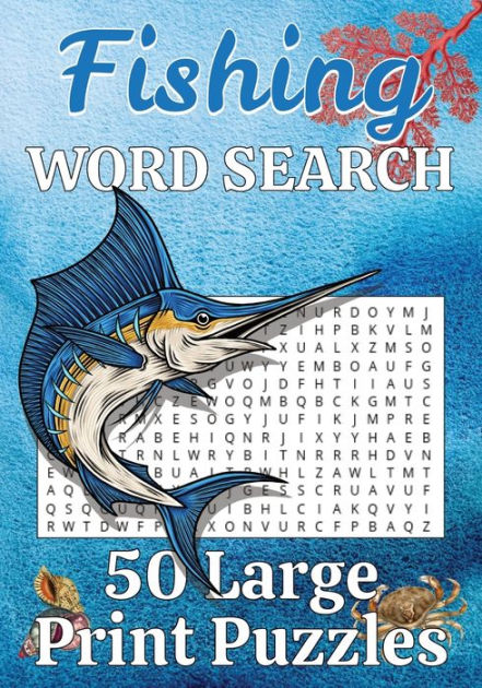 Fishing Word Search: 50 Large Print Fishing Word Searches by Mary ...