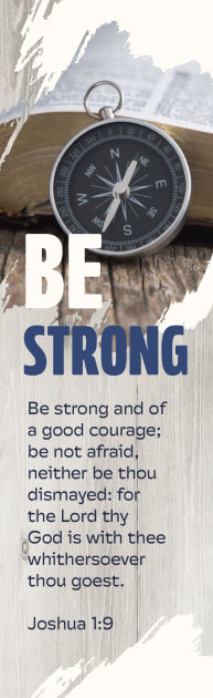 Inspirational Bookmark: Be Strong (Package of 25): Joshua 1:9 (KJV) by ...