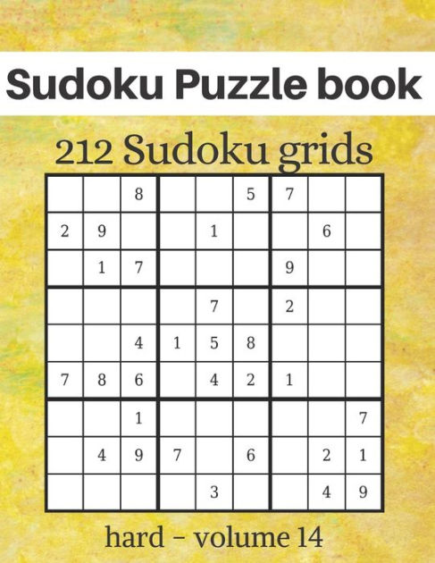 Sudoku Puzzle book - 212 Sudoku grids: Level of difficulty Hard ...