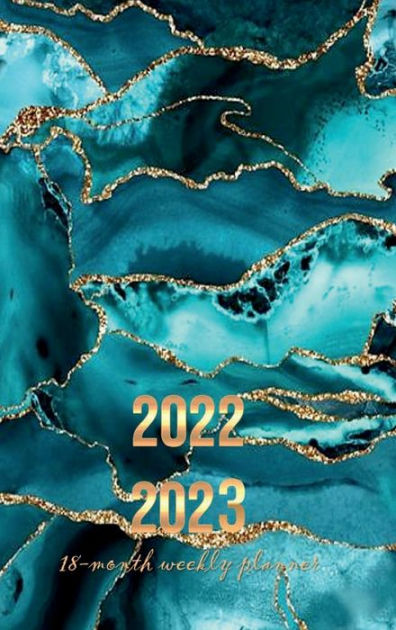 18 Month Weekly PLANNER 2022-2023 Dated Agenda Calendar Diary - Gold ...