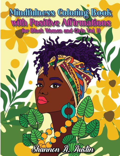 Simple Mindfulness Coloring Book with Positive Affirmations for Black ...
