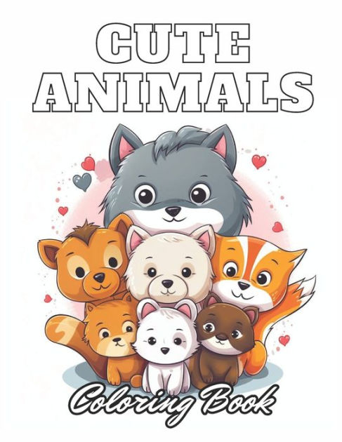 Cute Animals Coloring Book for Kids: 100+ High-Quality Coloring Pages ...