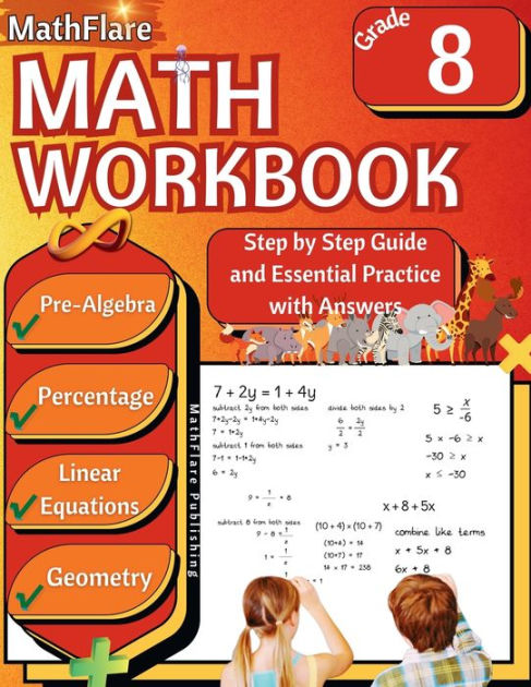 MathFlare - Math Workbook 8th Grade: Math Workbook Grade 8: Pre-Algebra, Percentage, Functions ...