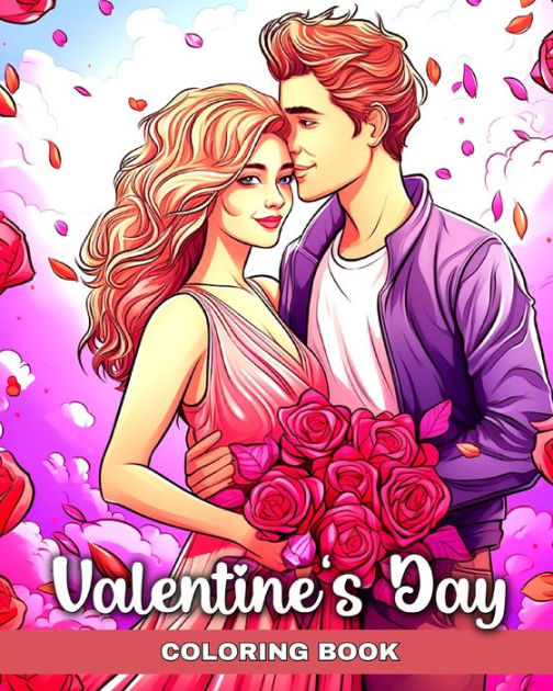 Valentine's Day Coloring Book: Love Coloring Pages for Adults and Teens ...
