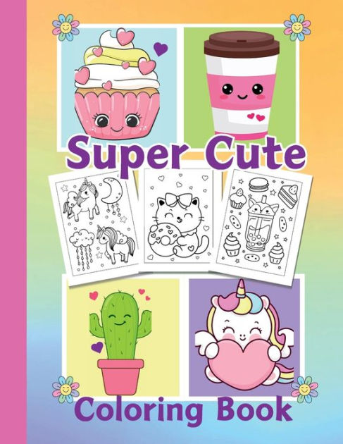 Cute Kawaii Coloring Book For Kids-: Kawaii Coloring Book Ages 4-8 by ...