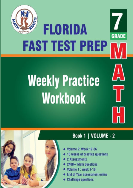 Florida Standards Assessment (FSA) Test Prep: 7th Grade Math : Weekly ...