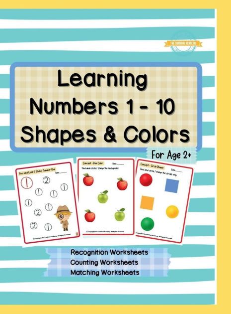 Learning Numbers 1 - 10, Shapes & Colors: Numbers Recognition Workbook ...