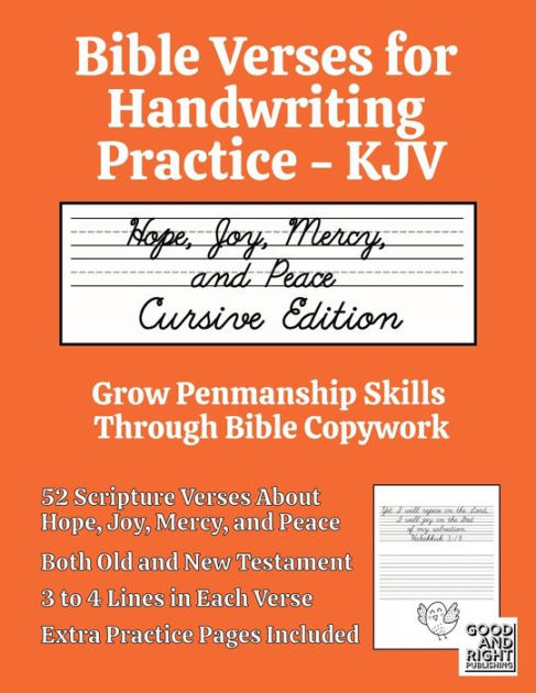 Bible Verses for Handwriting Practice - KJV: Hope, Joy, Mercy, and ...