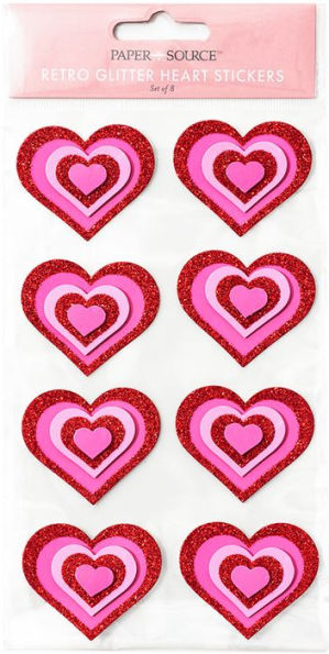 Retro Glitter Heart Stickers by American Crafts | Barnes & Noble®