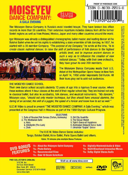 Moiseyev Dance Company: A Gala Evening [Deluxe Edition] by Moiseyev Dance Company | DVD | Barnes ...