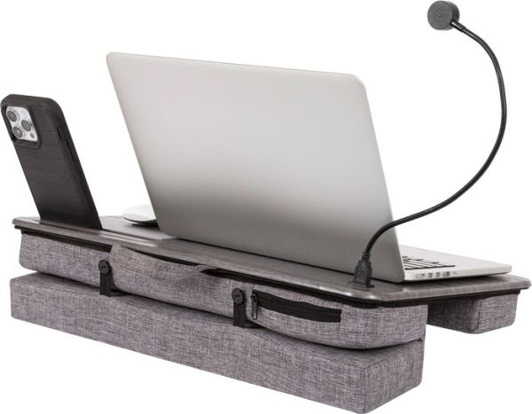 Lighted Elevation Lap Desk, Gray Woodgrain by Creative Manufacturing ...