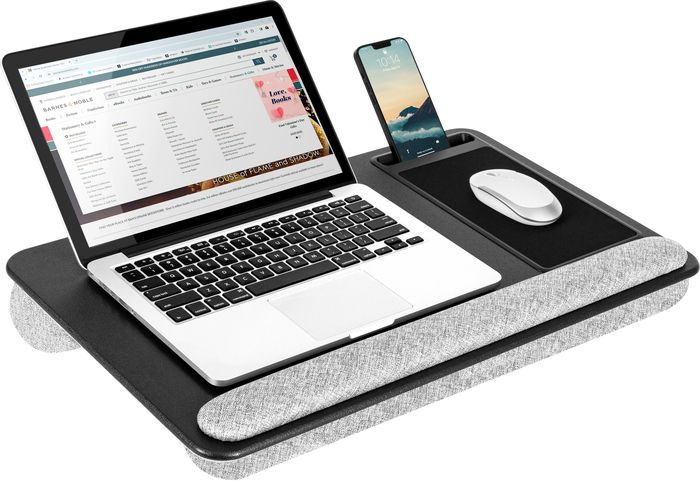 Home Office Pro Lap Desk, Black Leather by Creative Manufacturing LLC ...