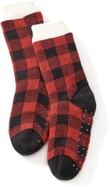Red/Black Plaid Reading Socks by Giftcraft | Barnes & Noble®