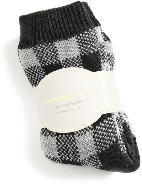 Black/Grey Plaid Reading Socks by Giftcraft | Barnes & Noble®