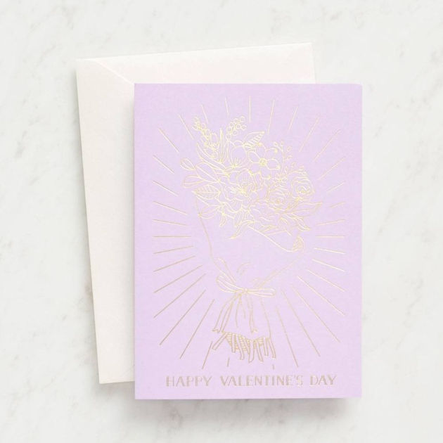 Valentine Bouquet Plum Card by PaperSource | Barnes & Noble®