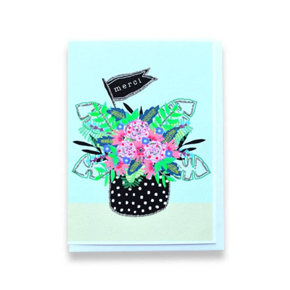 Glitter Merci Bouquet Thank You Card by VERRIER, LLC | Barnes & Noble®