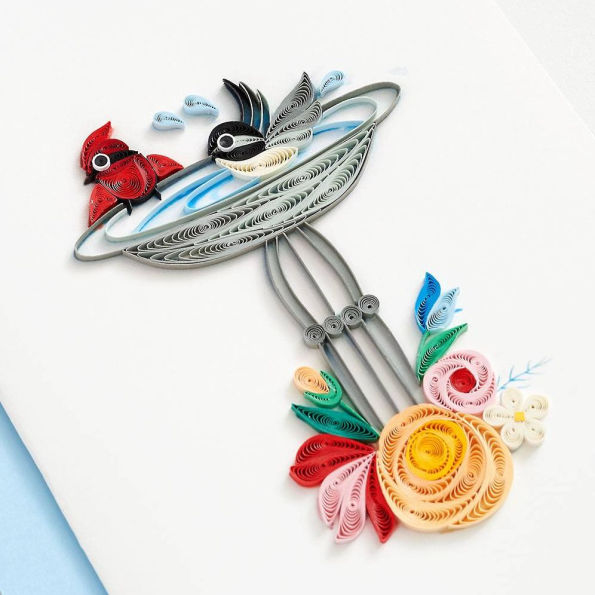 Quilling Bird Bath Card by QUILLING CARD LLC | Barnes & Noble®