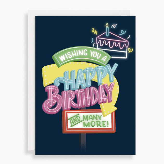 Neon Signs Birthday Card by PaperSource | Barnes & Noble®