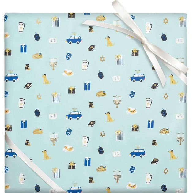 Hanukkah Tiny Delights Stone Wrapping Paper by FORM & PAC WHOLLY OWNED ...