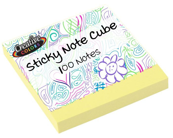Self Stick Note Cube 100 Shet Yellow by Creative Colors | Barnes & Noble®