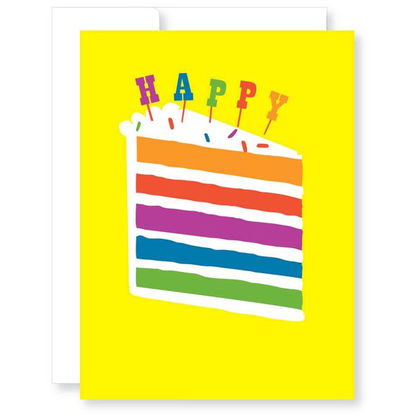 Rainbow Cake Slice Birthday Card by GREAT ARROW GRAPHICS | Barnes & Noble®