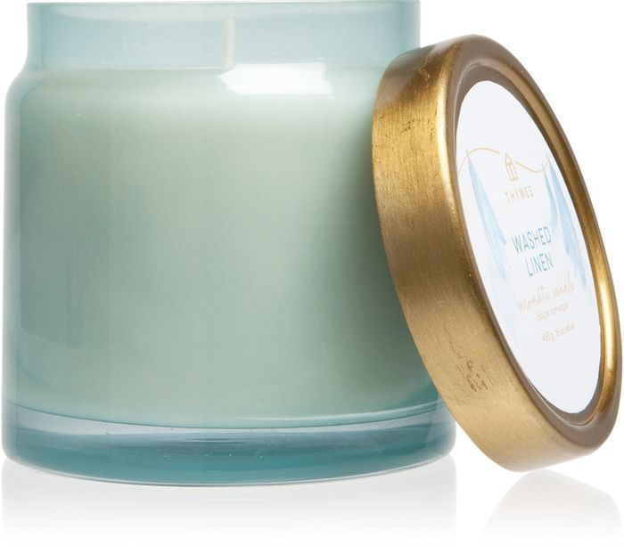 Washed Linen Glass Jar Candle by Thymes | Barnes & Noble®