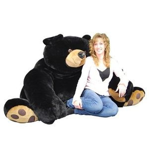 Purr-Fection 1226XLB 90 Inch Jumbo Java Plush Black Bear | 648718122661 ...