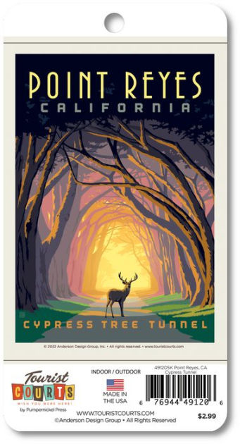 Point Reyes, CA: Cypress Tunnel Vertical Sticker by ADG | Barnes & Noble®