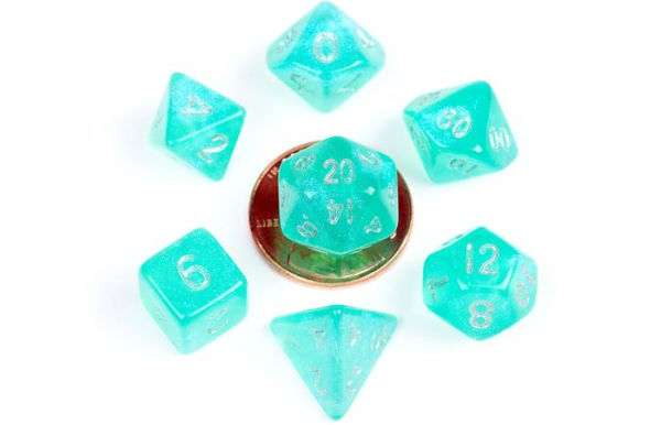 Stardust Turquoise Mini 10mm Acrylic Dic by Metallic Dice Games ...