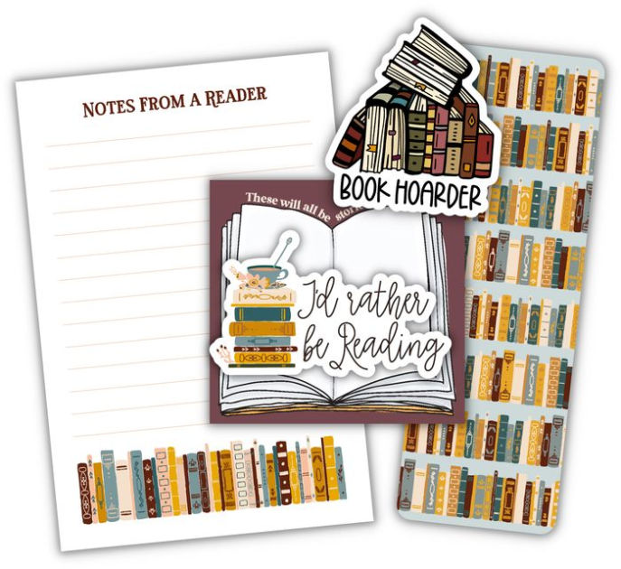 Vintage Book Lover Stationery & Sticker Gift Set by Wildly Enough ...