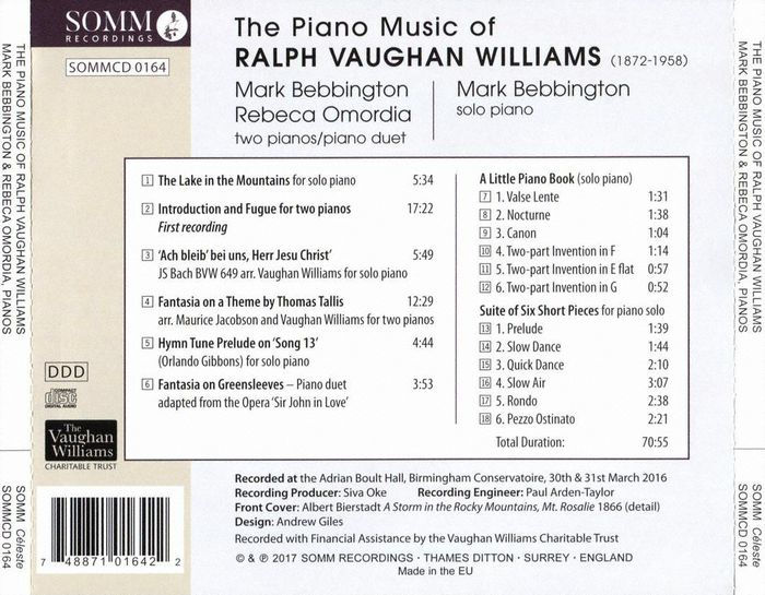 The Piano Music of Ralph Vaughan Williams by Mark Bebbington | CD ...