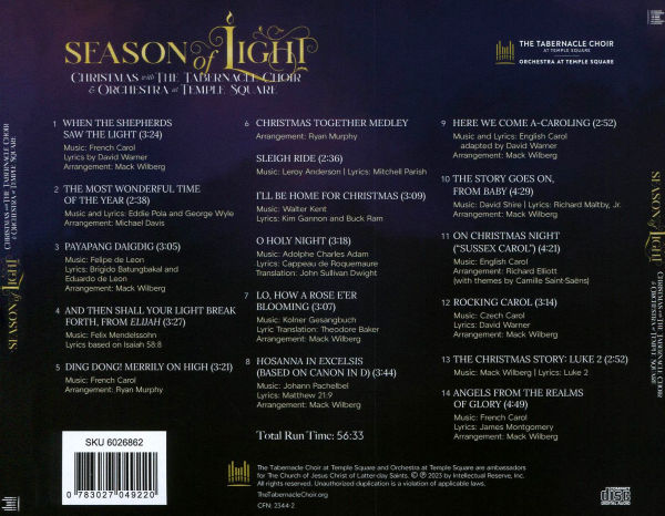 Season of Light: Christmas with The Tabernacle Choir by The Tabernacle ...