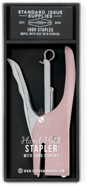 Dusty Pink Standard Issue Hand Held Stapler by Designworks Ink | Barnes ...