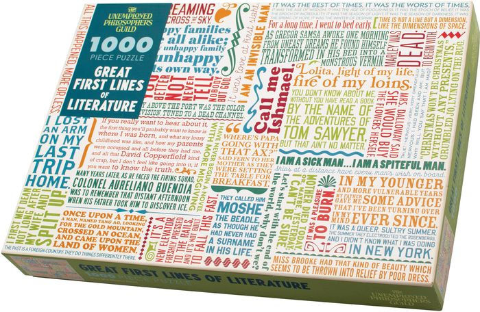 1000 piece First Lines of Literature Puzzle by Unemployed Philosophers ...