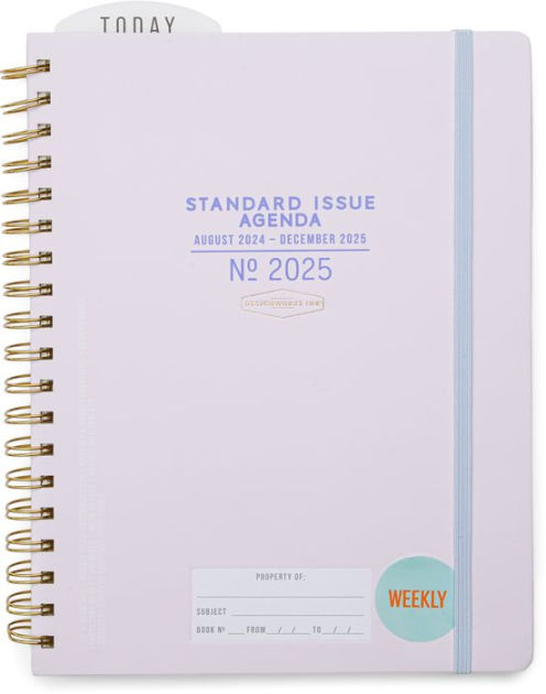 2025 Lavender Standard Issue Large 17-month Weekly Planner by ...
