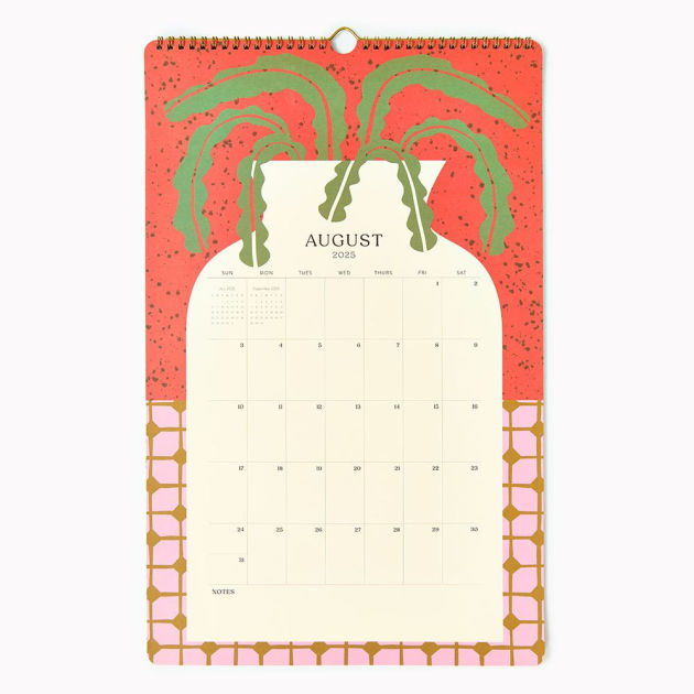2025-2026 Paper Source Flower Vase Tall Wall Calendar by Orange Circle ...