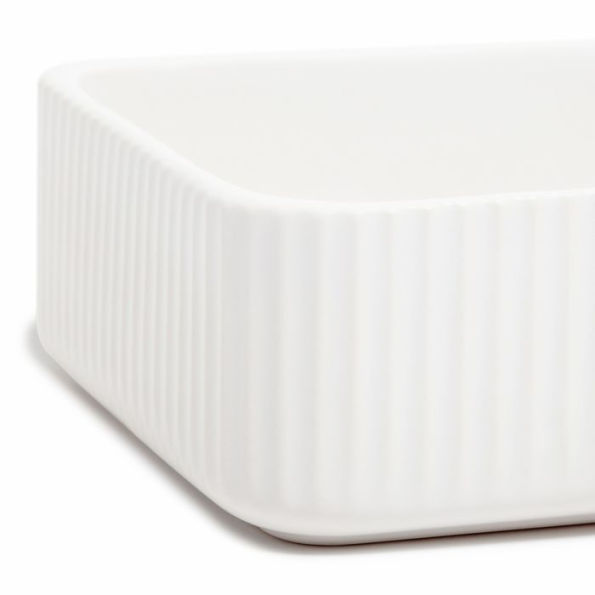 Fluted Ceramic Pencil Box - White by U Brands | Barnes & Noble®