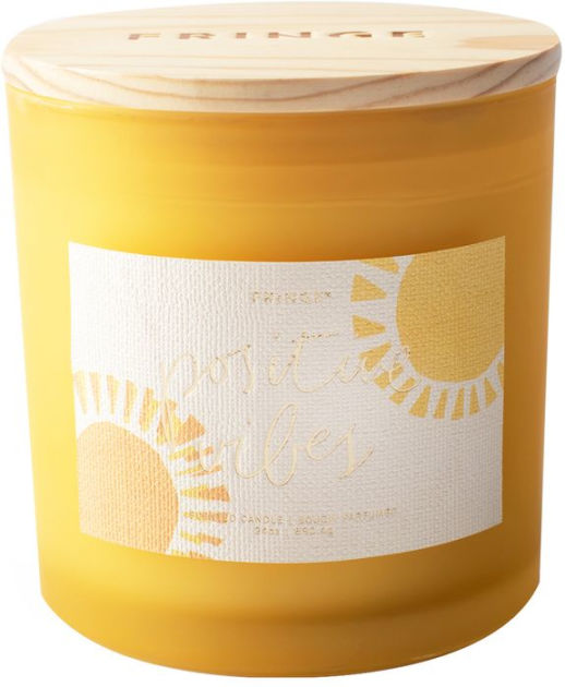 Positive Vibes Suns 3-Wick Glass Candle with Lid by Fringe | Barnes ...