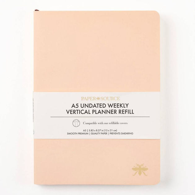Paper Source A5 Weekly Vertical Undated Planner Pages by Paper Source ...