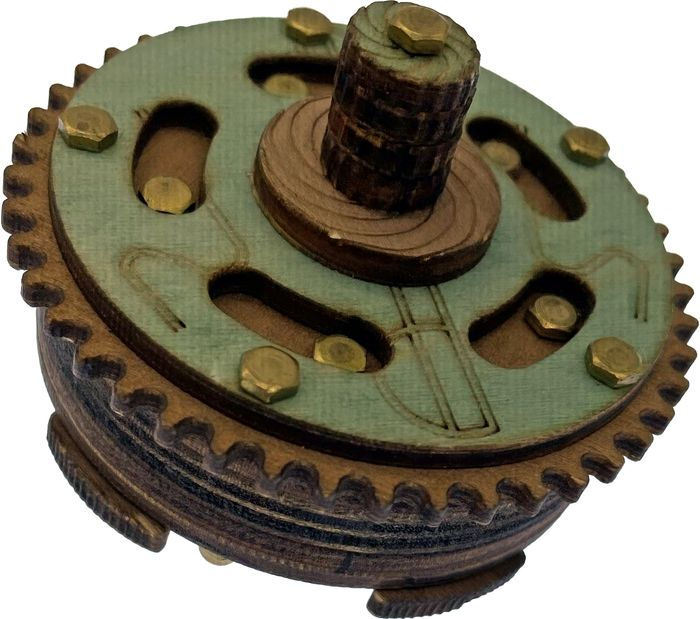True Genius Archimedes Gear Wooden Brainteaser Puzzle by Project Genius ...