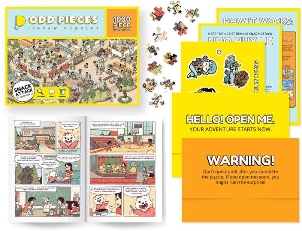 Odd Pieces Mystery Puzzles - Snack Attack - 1000 piece Jigsaw Puzzle by ...