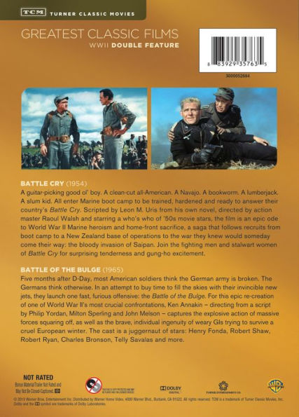 TCM Greatest Classic Films: WWII Double Feature - Battle Cry/Battle of ...