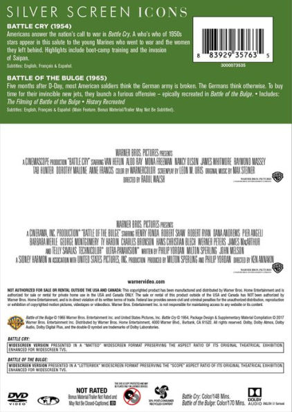 TCM Greatest Classic Films: WWII Double Feature - Battle Cry/Battle of ...