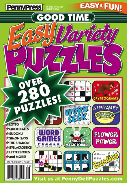 Good Time Easy Variety Puzzles - One Year Subscription | Print Magazine ...