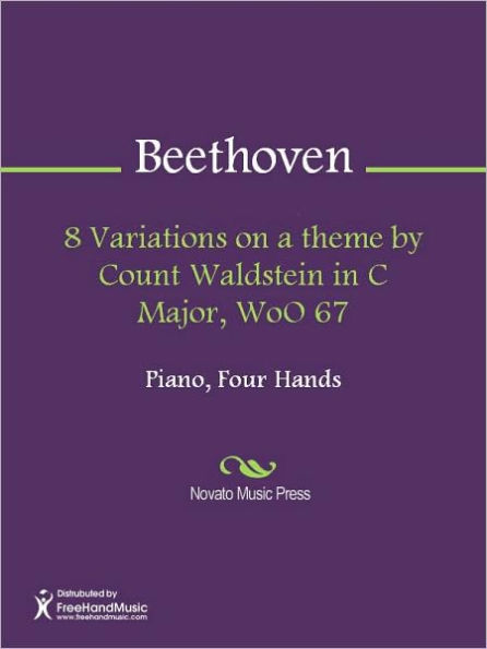 8 Variations on a theme by Count Waldstein in C Major, WoO 67 by Ludwig ...
