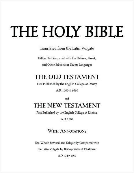 The Douay Rheims Version Holy Bible by Richard Challoner | eBook ...