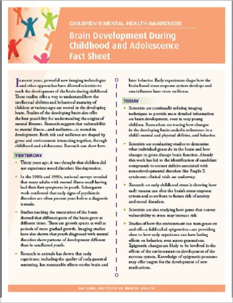 Brain Development During Childhood and Adolescence Fact Sheet by ...