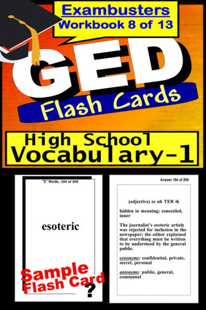 GED Study Guide High School Vocabulary--GED Flashcards--GED Prep ...